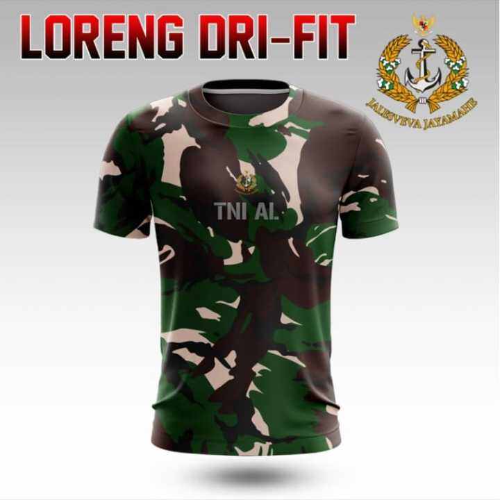 Baju Dalam Loreng TNI AL / Kaos Loreng Drifit TNI AL / Baju Loreng ...