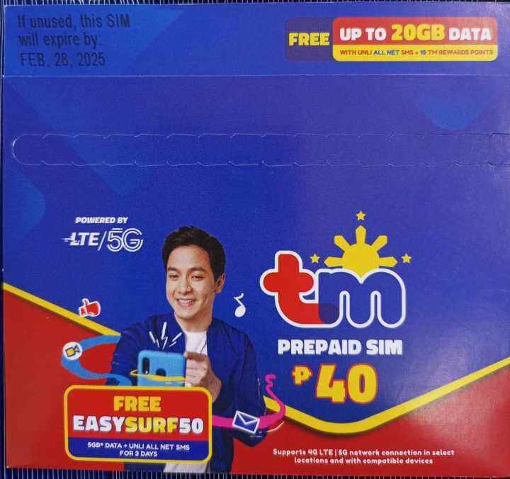 TM Sim card 5G Brand New and Sealed EXPIRATION: FEB. 2025 | Lazada PH