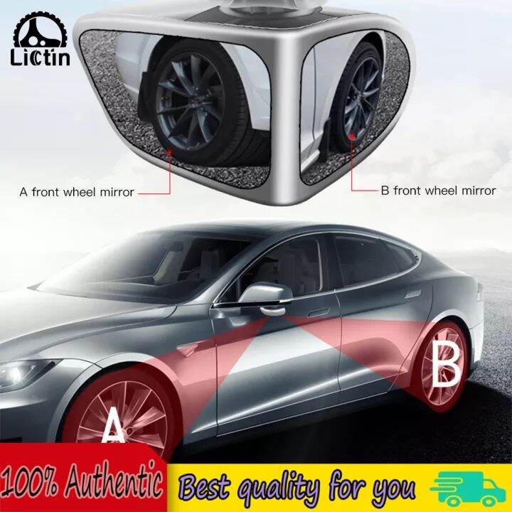 LICTIN 2PCS 360 Degree HD Car Blind Spot Mirrors with Rotatable ...