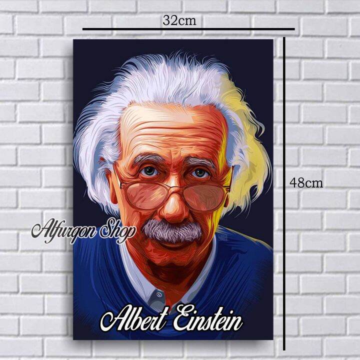 POSTER ALBERT EINSTEIN / FOTO ALBERT EINSTEIN / WALL DECOR / HIASAN ...