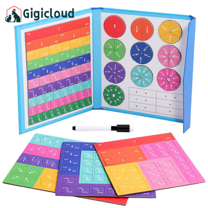 Gigicloud Magnetic Fractions Activities Class Set Magnetic Fraction ...