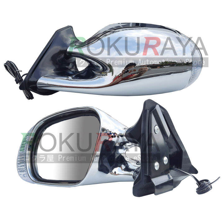Ganador Racing Style Universal Chrome Aerodynamic Car Side Door Mirror ...