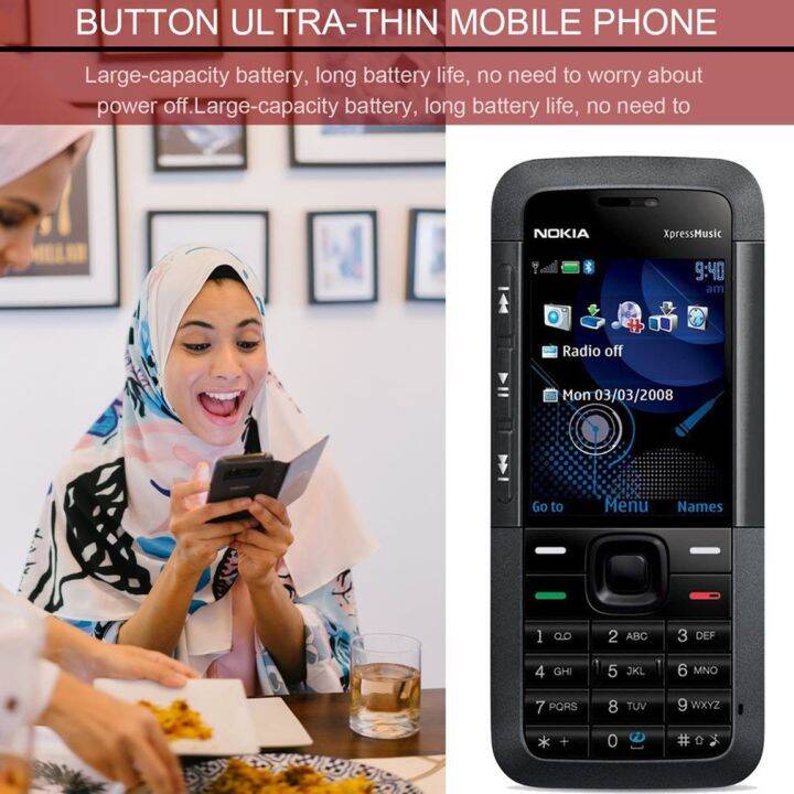 Brand new Legit For Nokia 5310 Mobile Phone Xpress Music Bluetooth Cellphone MP3 Player Old Man ...