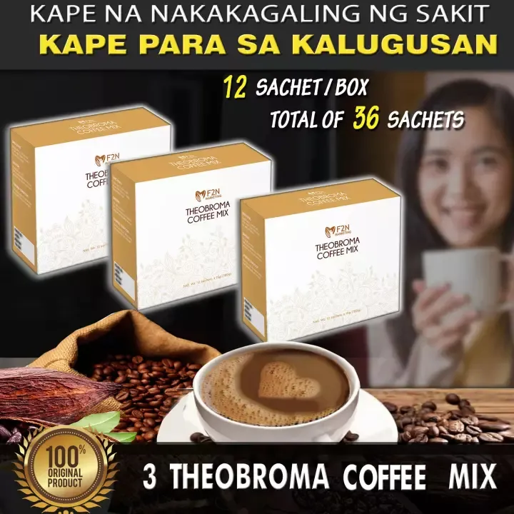 Original 3 Box of Theobroma Coffee mix, F2n Marketing, Organic natural ...