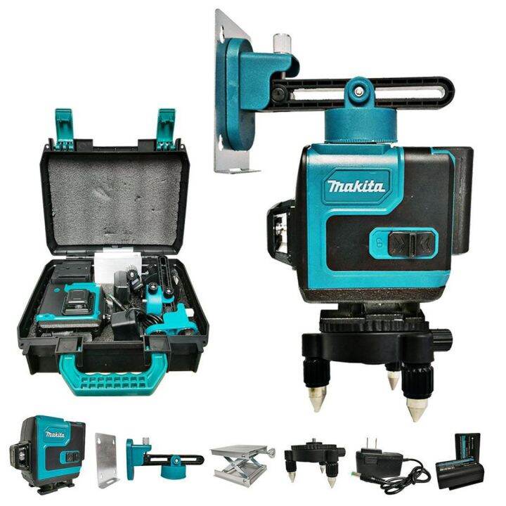 perfect Makita 12 Line Laser Level Green Light Self-Leveling 360 ...