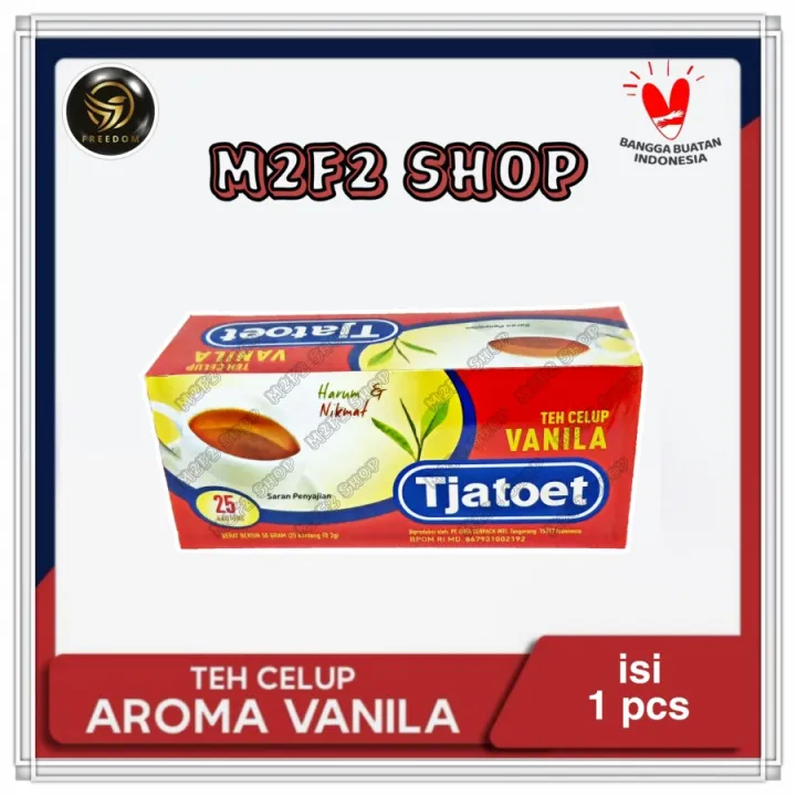 Teh Celup Tjatoet Rasa Vanila Isi 25 Kantong - 50 gr (Kemasan Pack ...