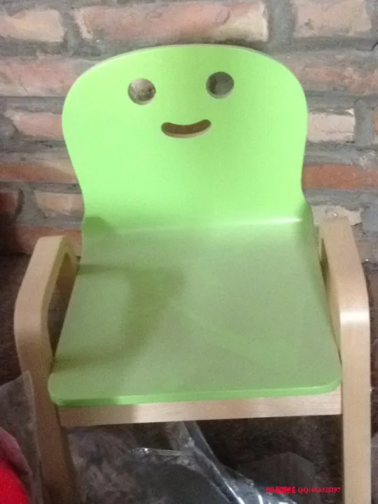 Postage foreign trade original solid wood children's chair baby smiling ...