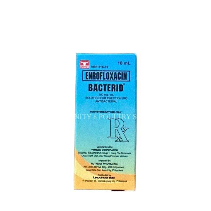 Bacterid (Enrofloxacin) 10ml | Lazada PH