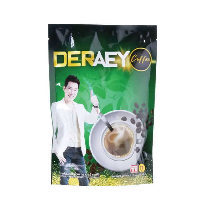 DERAEY COFFEE กาแฟเดอเอ้ ควบคุม นน. ซองละ20กรัม เข้มข้น 1ห่อบรรจุ 10 ...