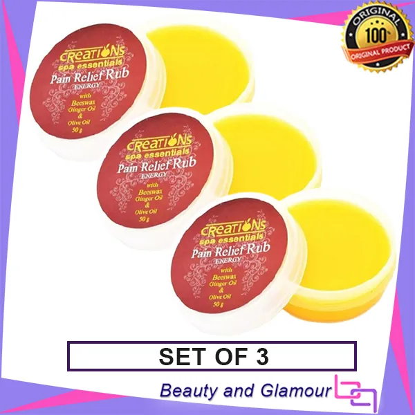 SET OF 3 Creations Spa Essentials Pain Relief Rub 50g - ENERGY | Lazada PH