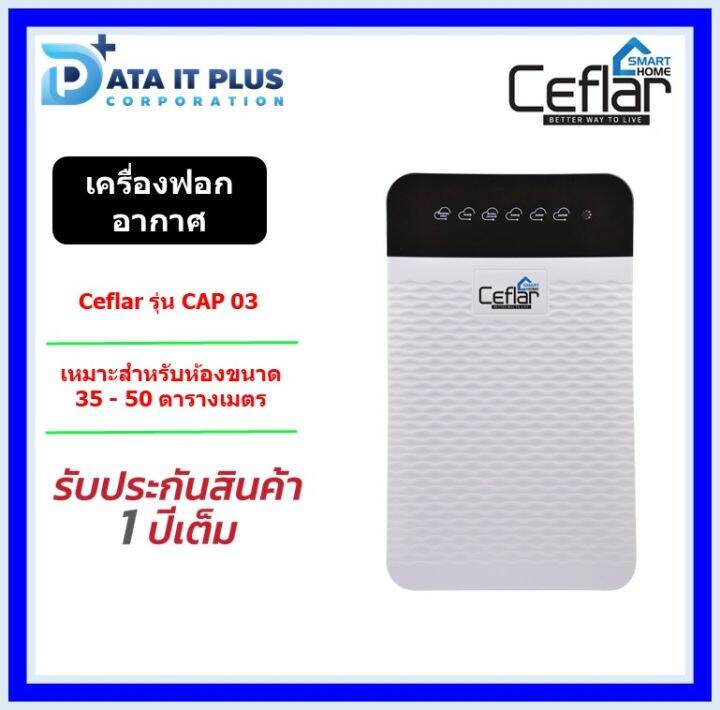 Ceflar เครื่องฟอกอากาศ รุ่น CAP-03 กำลังไฟฟ้า 35 วัตต์ สำหรับห้องขนาด 35-50 ตาราง | Lazada.co.th
