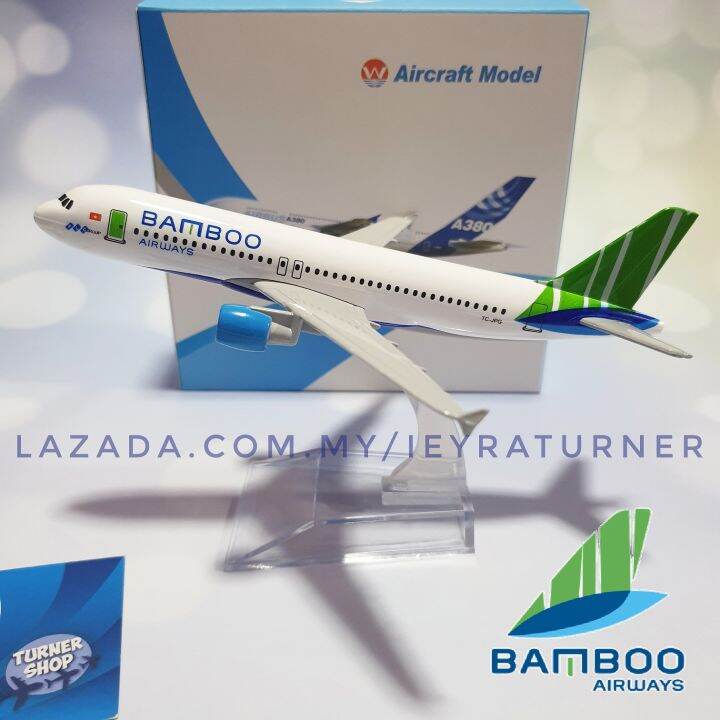 NEW Bamboo Airways Airbus A320-200 Aircraft Model 16cm Die-cast Metal ...