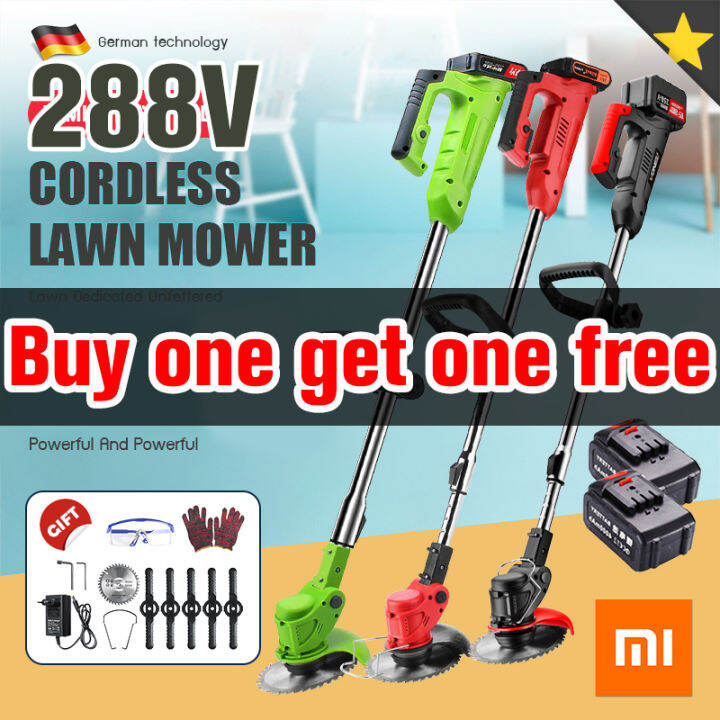【buy 1 get 1free】German Technology 288V Mesin rumput Bateri Cordless ...