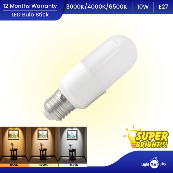 LED Bulb E27 10W 3000K/4000K/6500K Warm White/Cool White/Daylight Light ...