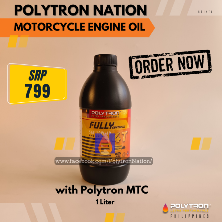Polytron Fully Synthetic Engine Oil for Motorcycle 1L | Lazada PH