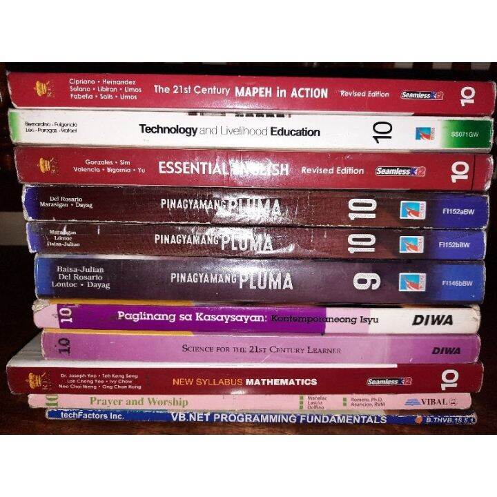 Junior HighK to 12 Grade 8 9 10 second hand books | Lazada PH