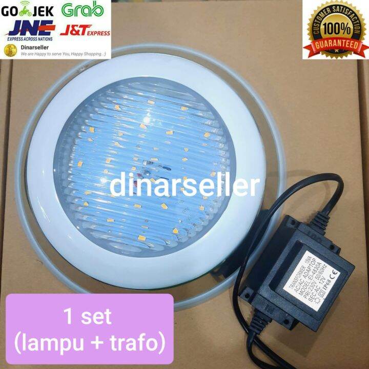 LAMPU KOLAM RENANG LED UNDERWATER 12 WATT SWIMMING POOL + TRAFO 20 WATT ...