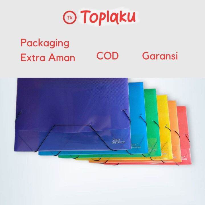 TOPLA Map Dokumen File F4 A4 Anti Air Document Bag File Holder Folder Map Berkas Plastik ...