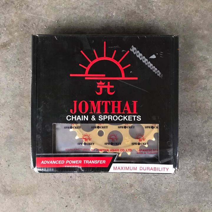 Jomthai Chain Sprocket Set Front and Rear XRM 110 (Chrome/Gold) | Lazada PH