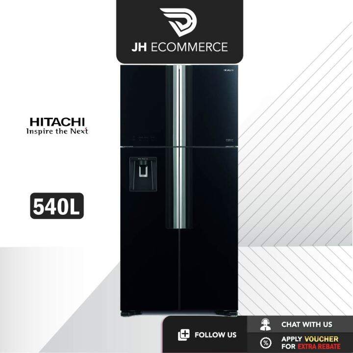 Hitachi 586L Inverter 4 Glass Door Big French Refrigerator R-W720P7M ...