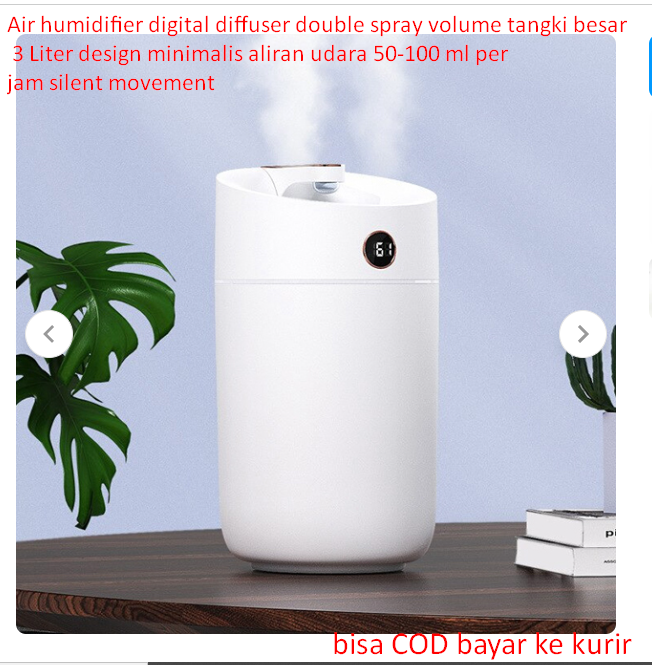 Air humidifier digital diffuser double spray volume tangki besar 3 ...