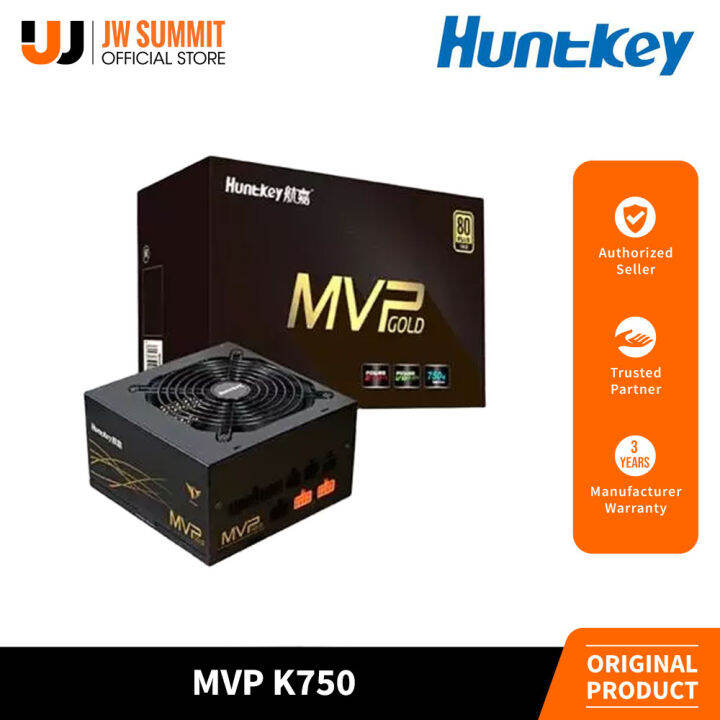 Huntkey MVP K750 750W 12V 80Plus Gold Full-Modular with APFC Gaming Power Supply | Lazada PH