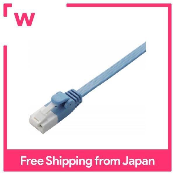 ELECOM LAN cable 2m, claw unbreakable, Super flat CAT6, Blue LD-GFT/BU20 | Lazada.co.th