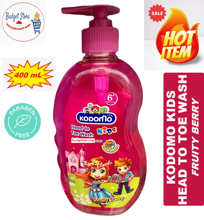 Kodomo Kids Head to Toe Wash Fruity Berry - 400ml | Lazada Singapore