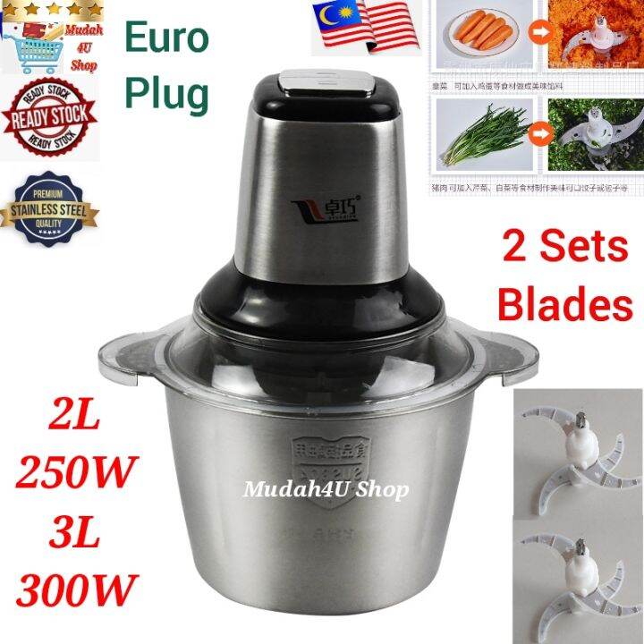 UPGRADE 2L/3L Heavy Duty Blender Grinder Meat Mincer-Pengisar Daging ...