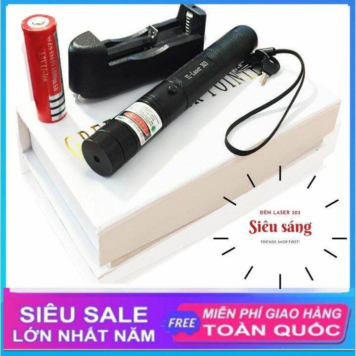 Đèn Laser 303 chiếu xa nhiều hình cực đẹp - Trọn bộ gồm đèn pin Laze ...