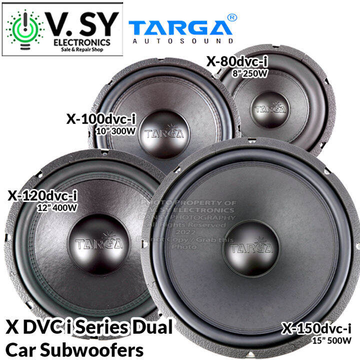 2023 TARGA X DVC i Series Dual 4-8 Ohms 250W-500W 8-15 Inches Car Home ...