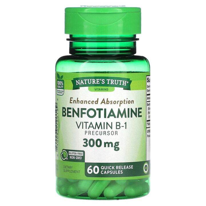 Mega Benfotiamine Diabetic Support, 300 mg, 60 Quick Released Capsules ...