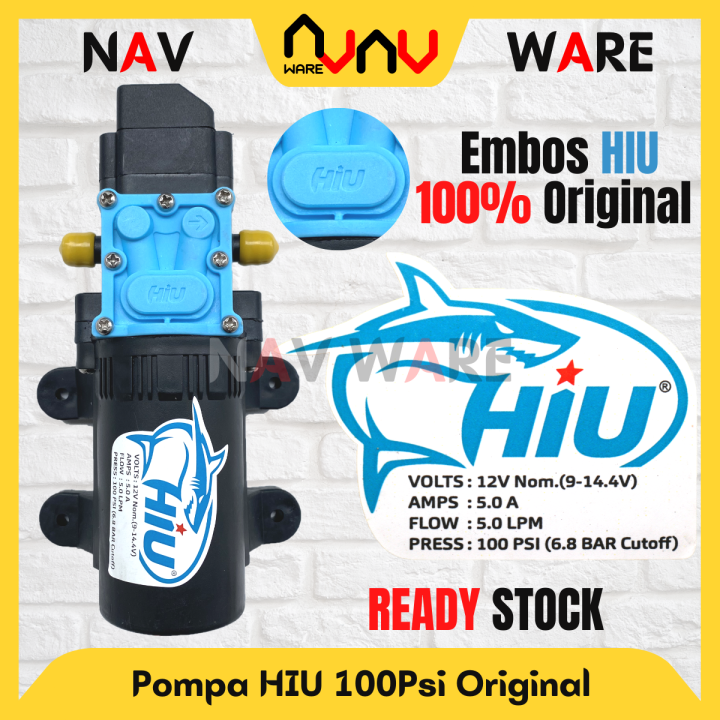 Pompa Air DC 12V HIU Original 100Psi High Pressure Sprayer Pertanian ...