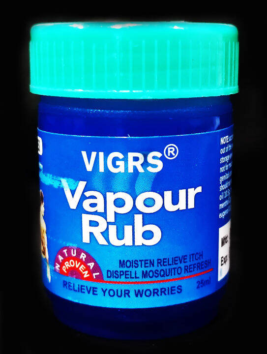 Vapo Rub 25ml Menthol Eucalyptus Vigrs Vapour rub for soothing effect ...