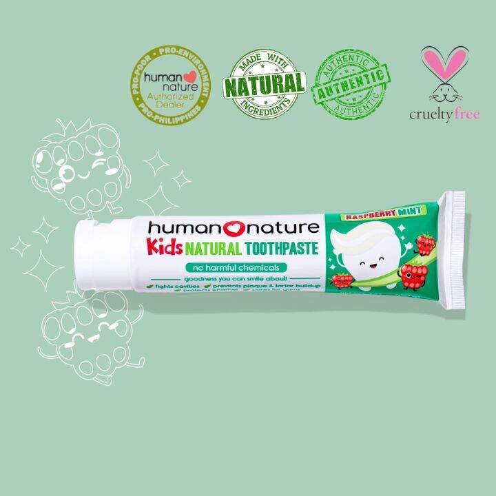 Human Nature Kids Natural Toothpaste | For Kids 2 to 6 years old Fights ...