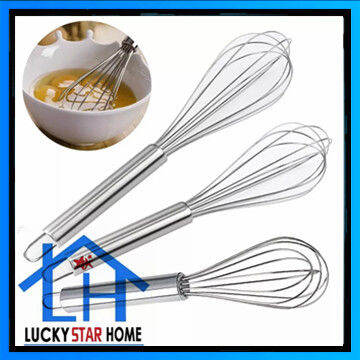 Stainless Steel Wire Egg Beater Whisk Mixer Kitchenware | Lazada PH