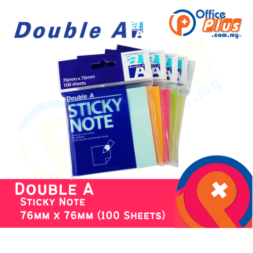 Double A Sticky Note 100sheets 76mm x 76mm (1 unit) | Lazada