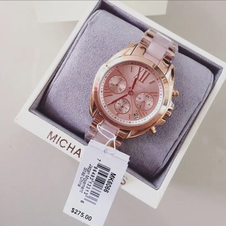 Authentic Michael Kors Bradshaw Mini Chronograph Rose Gold Tone Ladies ...
