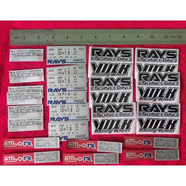 TE37 Volk Rays Black. inner barrel sticker Set. | Lazada PH