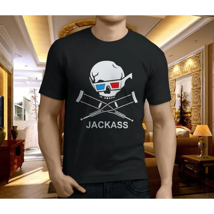 แฟชั่นใหม่ยอดนิยม Dickhouse Jackass จอห์นนีนอก Mens เสื้อยืดสีดำ ...