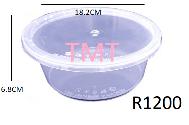 *READY STOCK*CB WARE R1200 DISPOSABLE MICROWAVEABLE ROUND CONTAINER ...