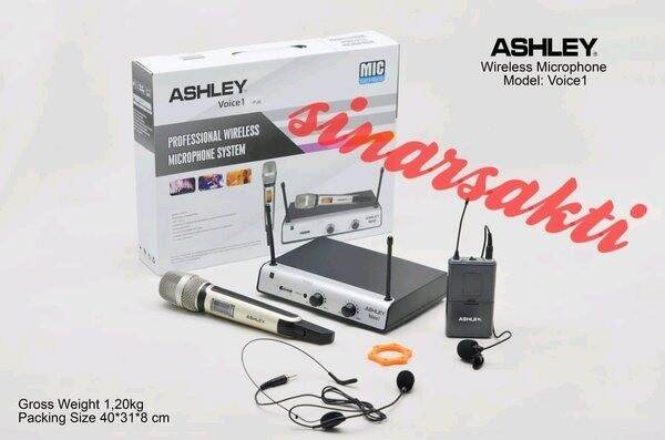 MIC ASHLEY VOICE 1 WIRELESS MICROPHONE PEGANG - CLIP ON - HEADSET ...