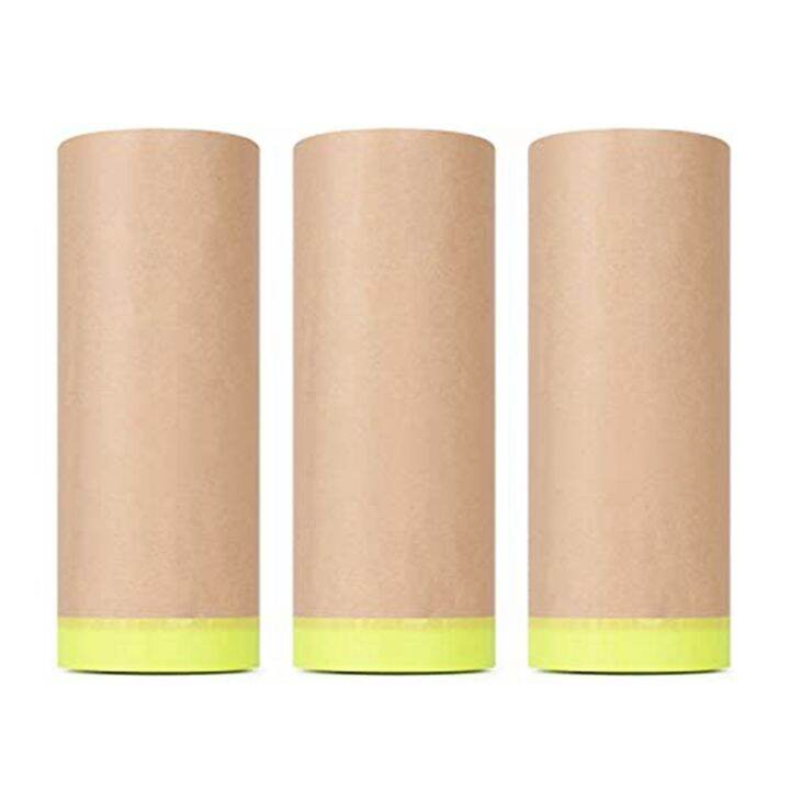 3-Piece Set,Pre- Masking Paper Protection Covering Cloth Tape for ...