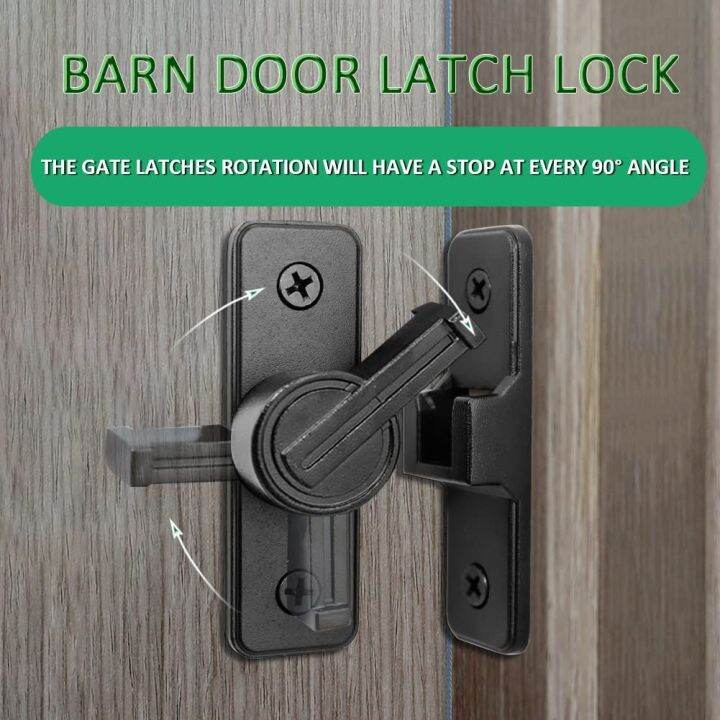 Barn Door Lock Heavy Duty Sliding Barn Door Latch Lock 90 Degree Gate Latch | Lazada PH