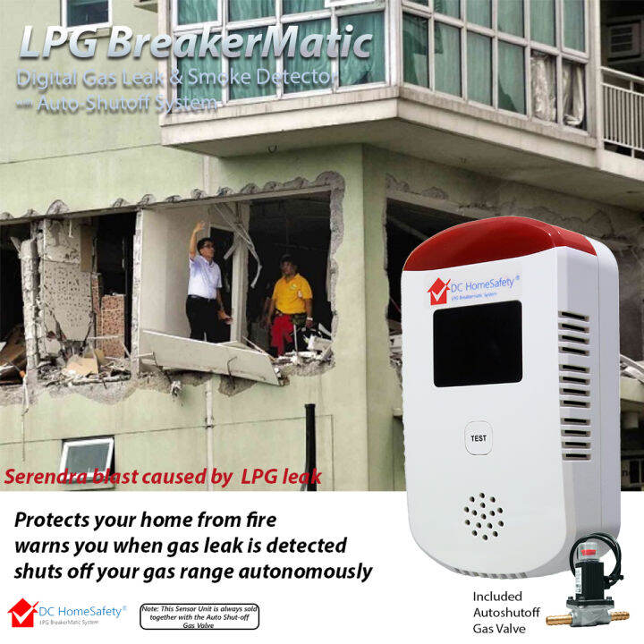 LPG BreakerMatic Digital Gas Leak Detector and Smoke Detector with ...