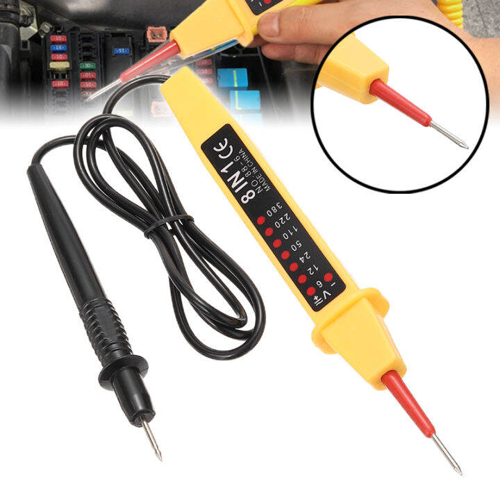 8-In-1 AC DC 6-380V Car Voltage Test Pen Polarity Current Tester ...