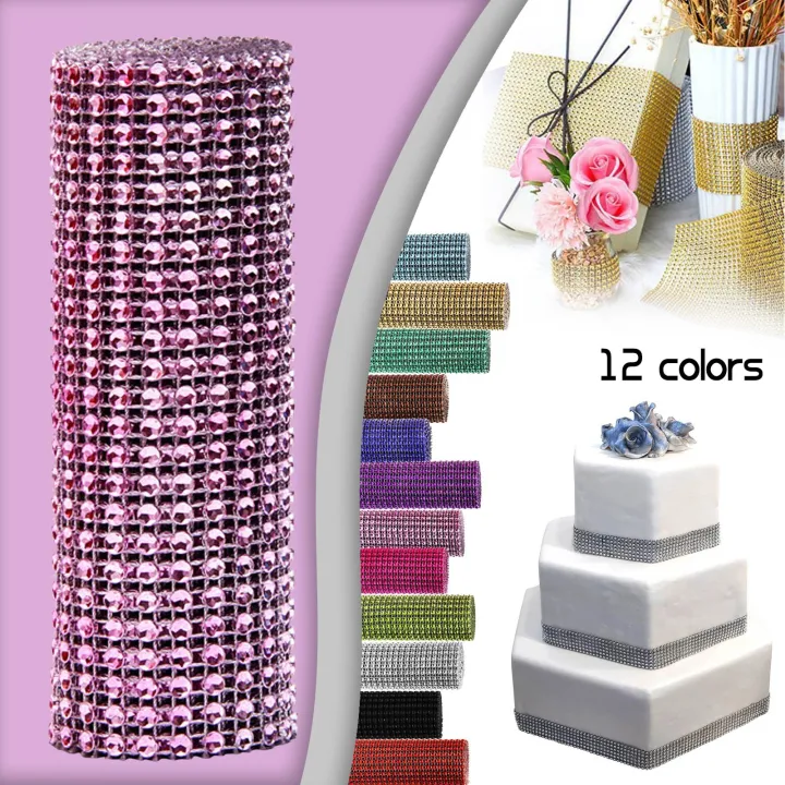 Crystal Rhinestone Ribbons Plastic 24 Rows Shiny Diamond Rhinestone ...