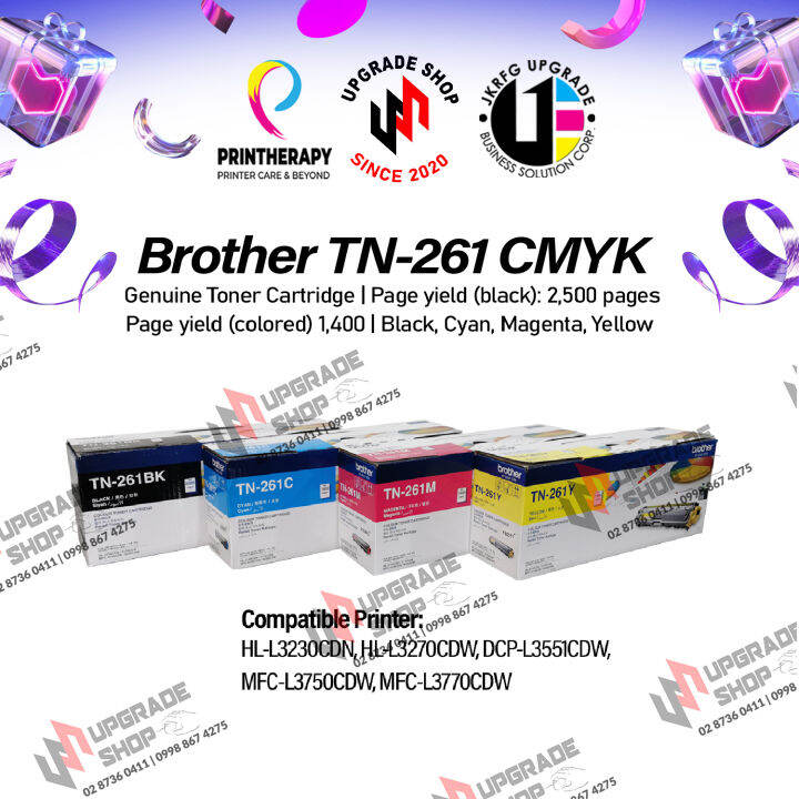 Brother TN-261 Original Colour Toner Cartridge TN-261 Black/Cyan ...