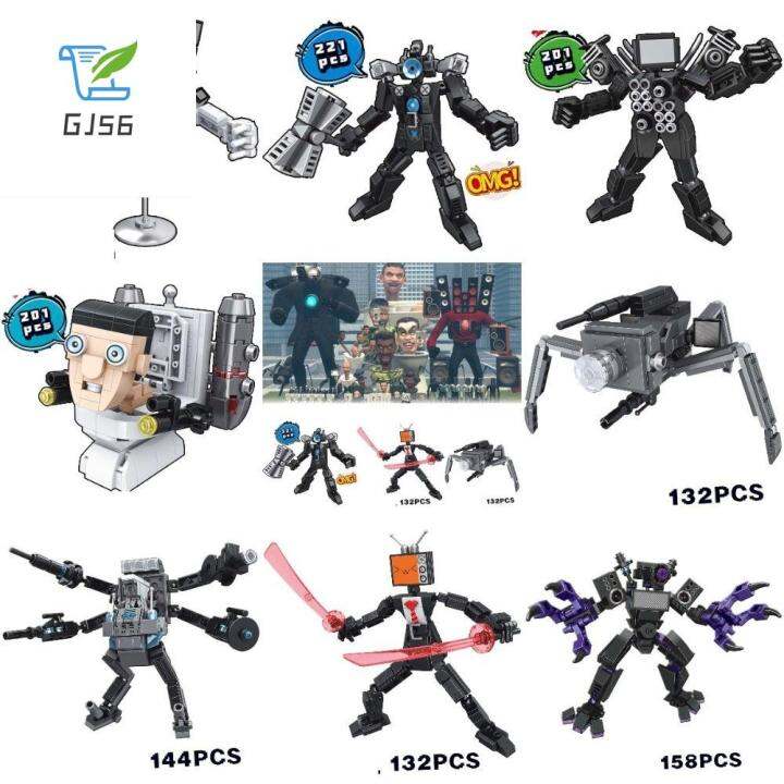 GJ56 เลโก้ Skibidi Toilet กล้องผู้ชาย อาคารบล็อกชายห้องน้ำ skibidi ...