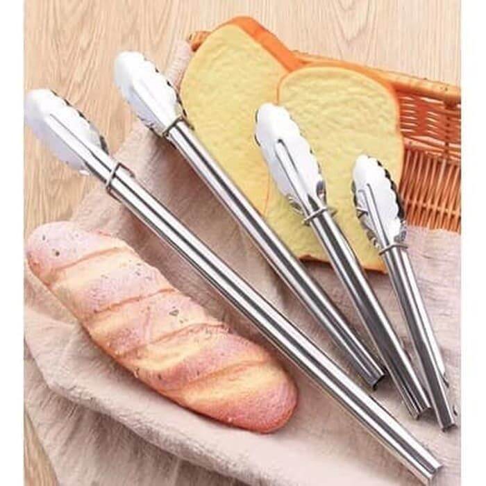 CAPITAN STAINLESS JEPITAN GORENGAN PANJANG 9IN 23CM PENJEPIT SERBAGUNA ...